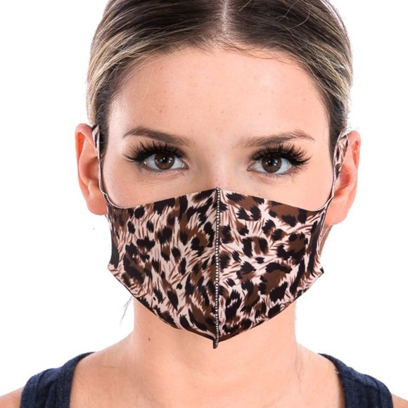 Accessories | Leopard Print Animal Print Reusable Face Mask | Poshmark
